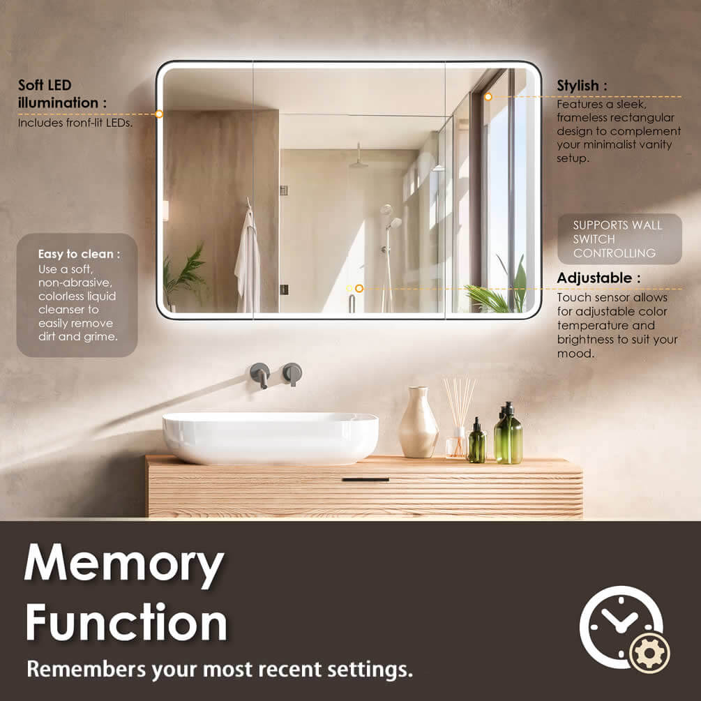 Altair Ostaria Mirror LED Surface/Recessed Medicine Cabinet